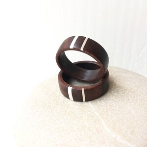Australian Gidgee Wooden Ring With Silver or Copper Inlay - Etsy Australia