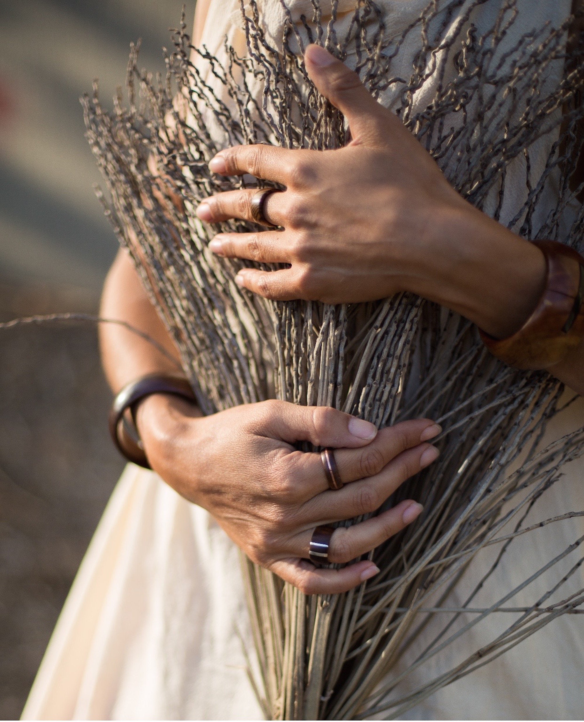 Australian Gidgee Wooden Ring With Silver or Copper Inlay - Etsy Australia