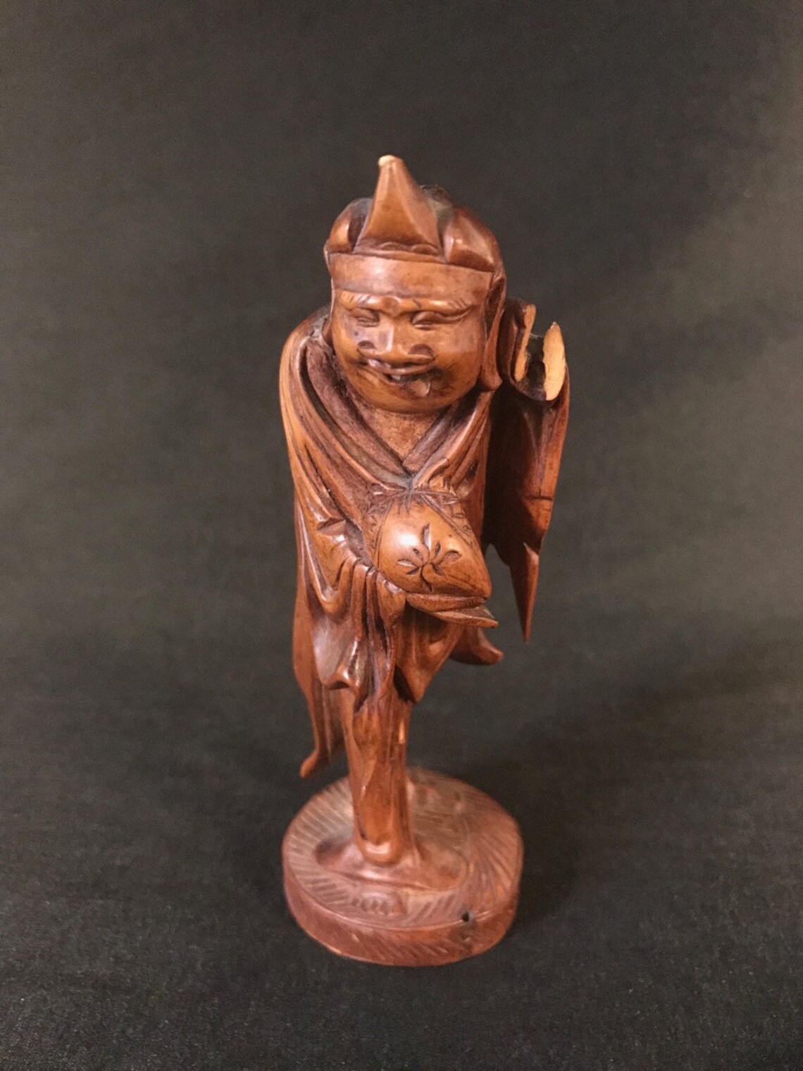 Chinese Carved Wooden Monk Immortal - Etsy