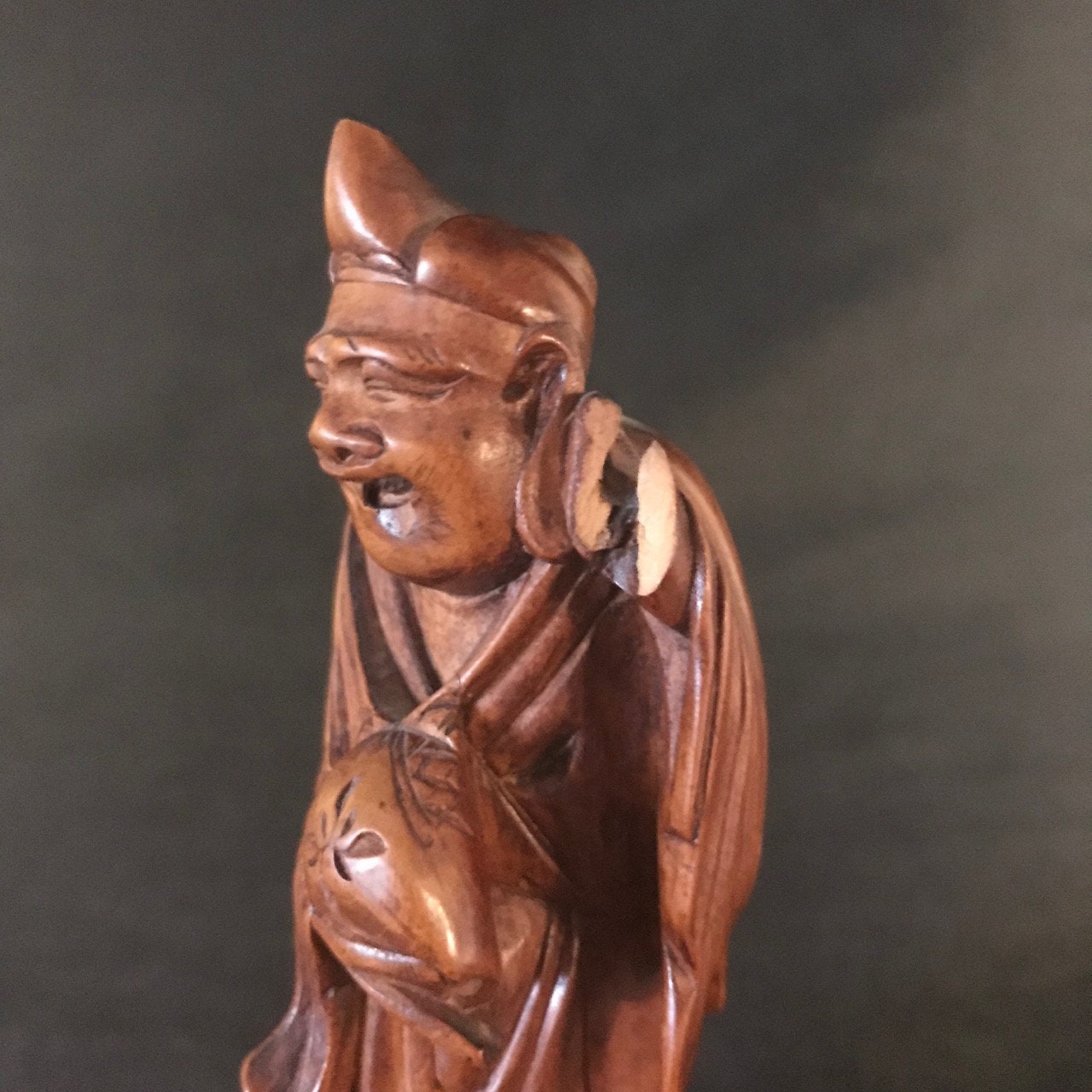 Chinese Carved Wooden Monk Immortal - Etsy