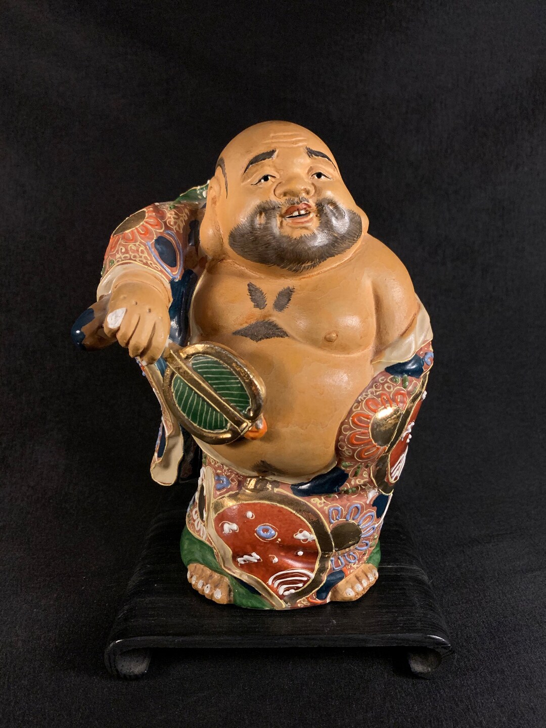 Japanese Satsuma Porcelain Hotei Figure 7.5" Marked - Etsy