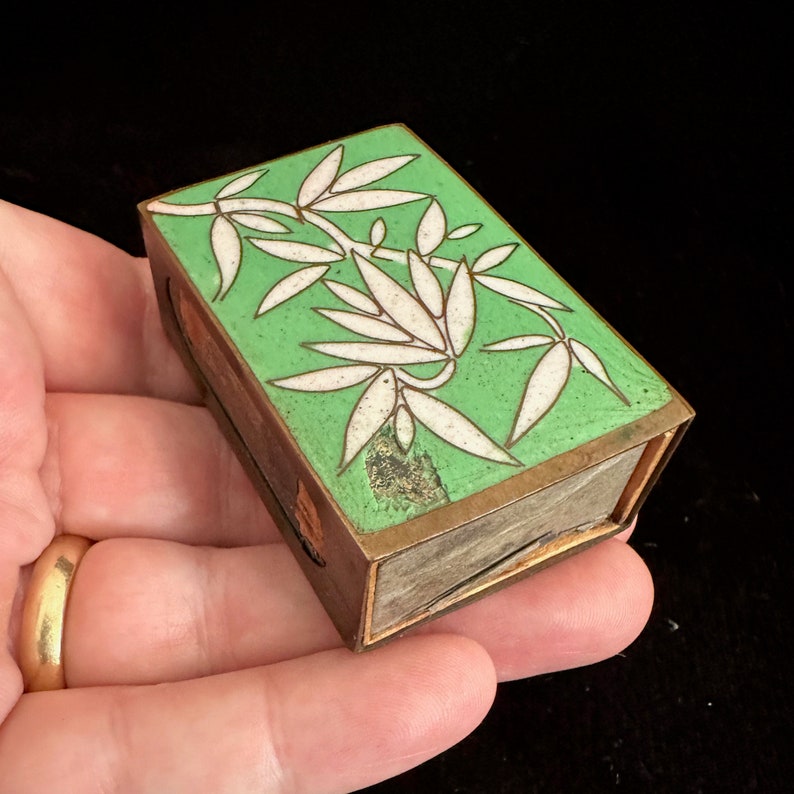 Antique Chinese Cloisonne Matchbox Holder With Flowers - Etsy
