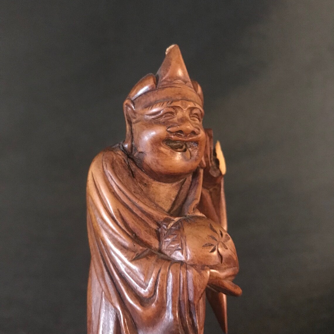 Chinese Carved Wooden Monk Immortal - Etsy