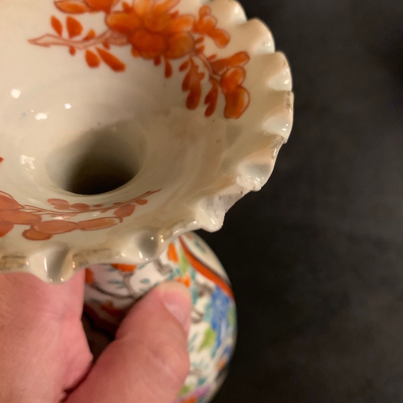 19th Century Japanese Vase With Fluted Rim 10 | Etsy