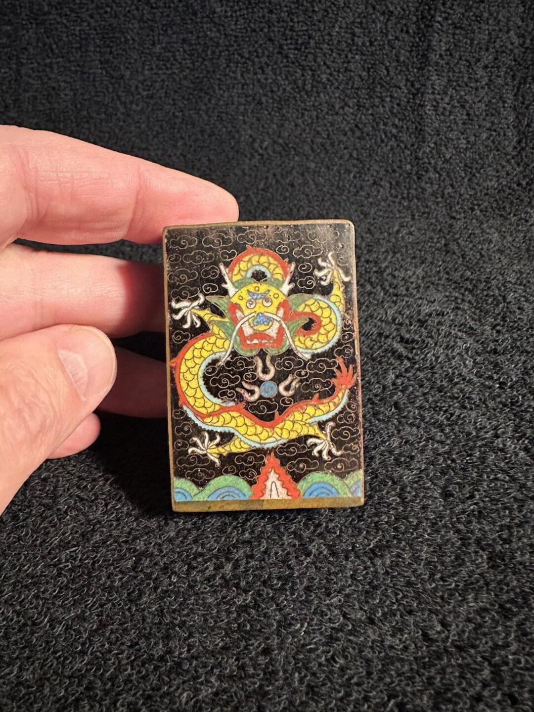 Antique Chinese Cloisonne Matchbox Holder With Imperial Dragon - Etsy