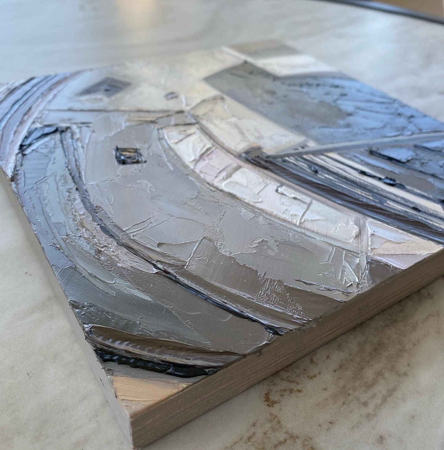 Original Oil Painting of Mirror Reflection Interior of House. - Etsy