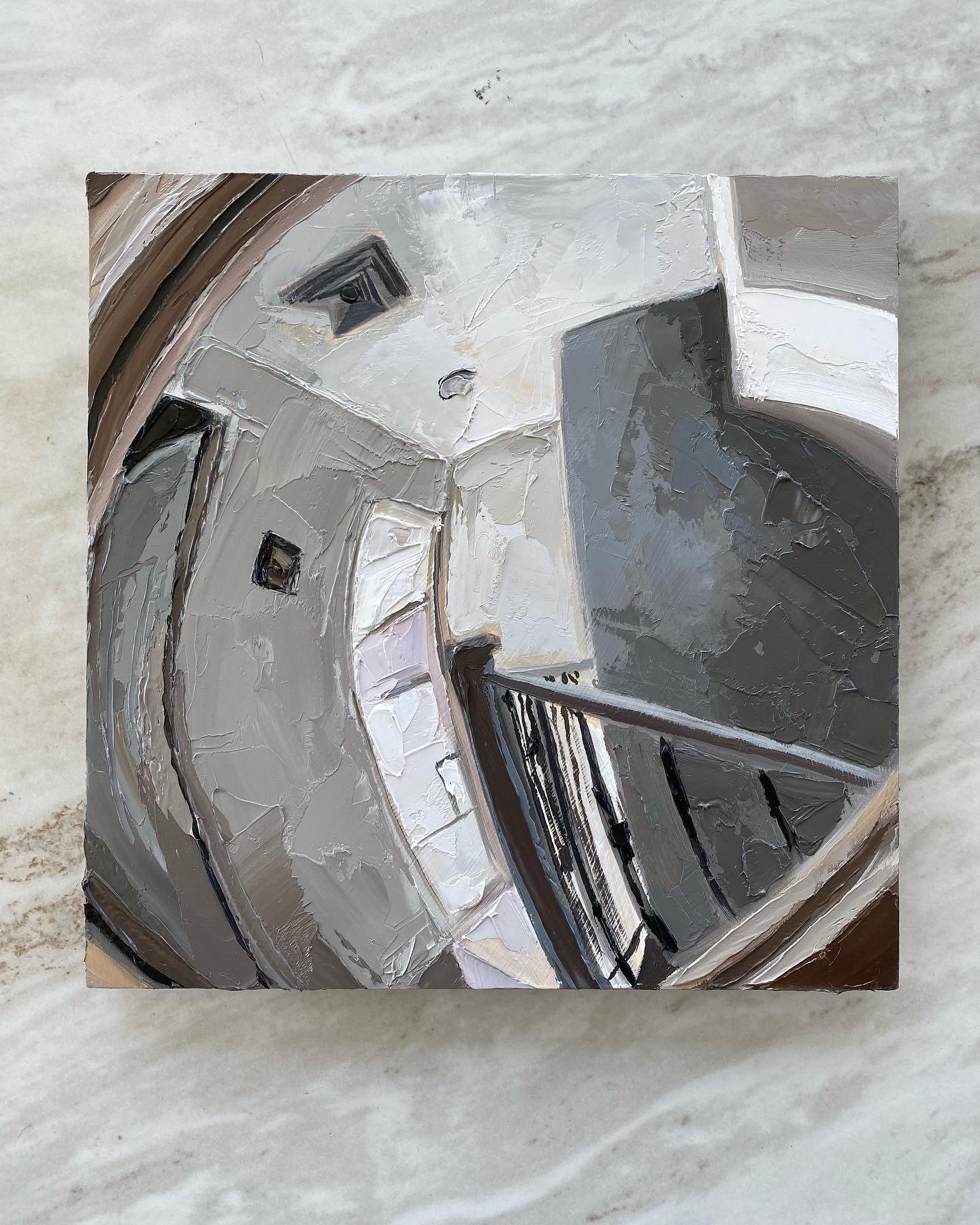 Original Oil Painting of Mirror Reflection Interior of House. - Etsy