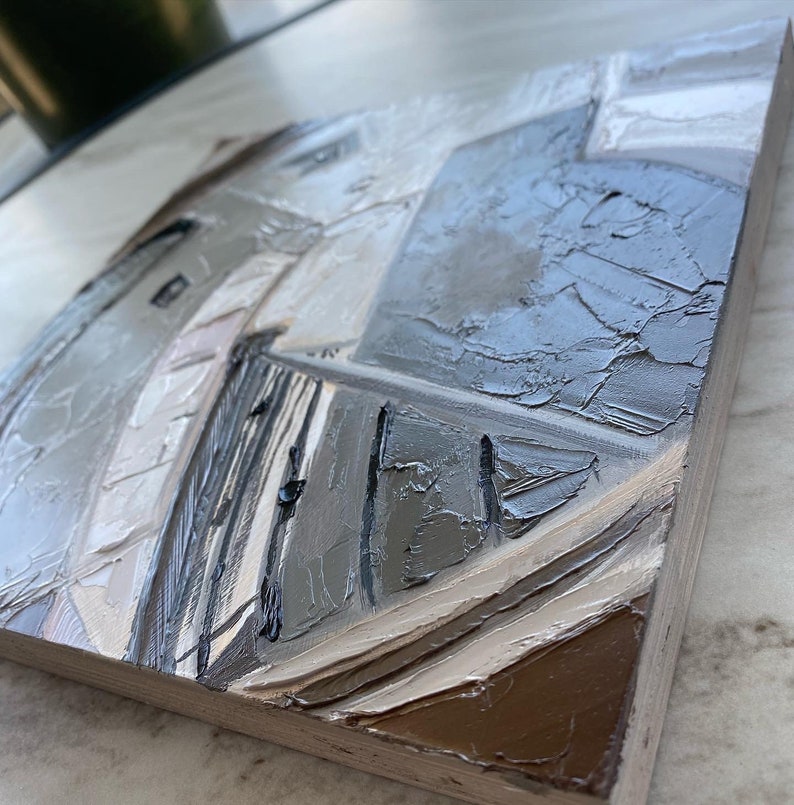 Original Oil Painting of Mirror Reflection Interior of House. - Etsy