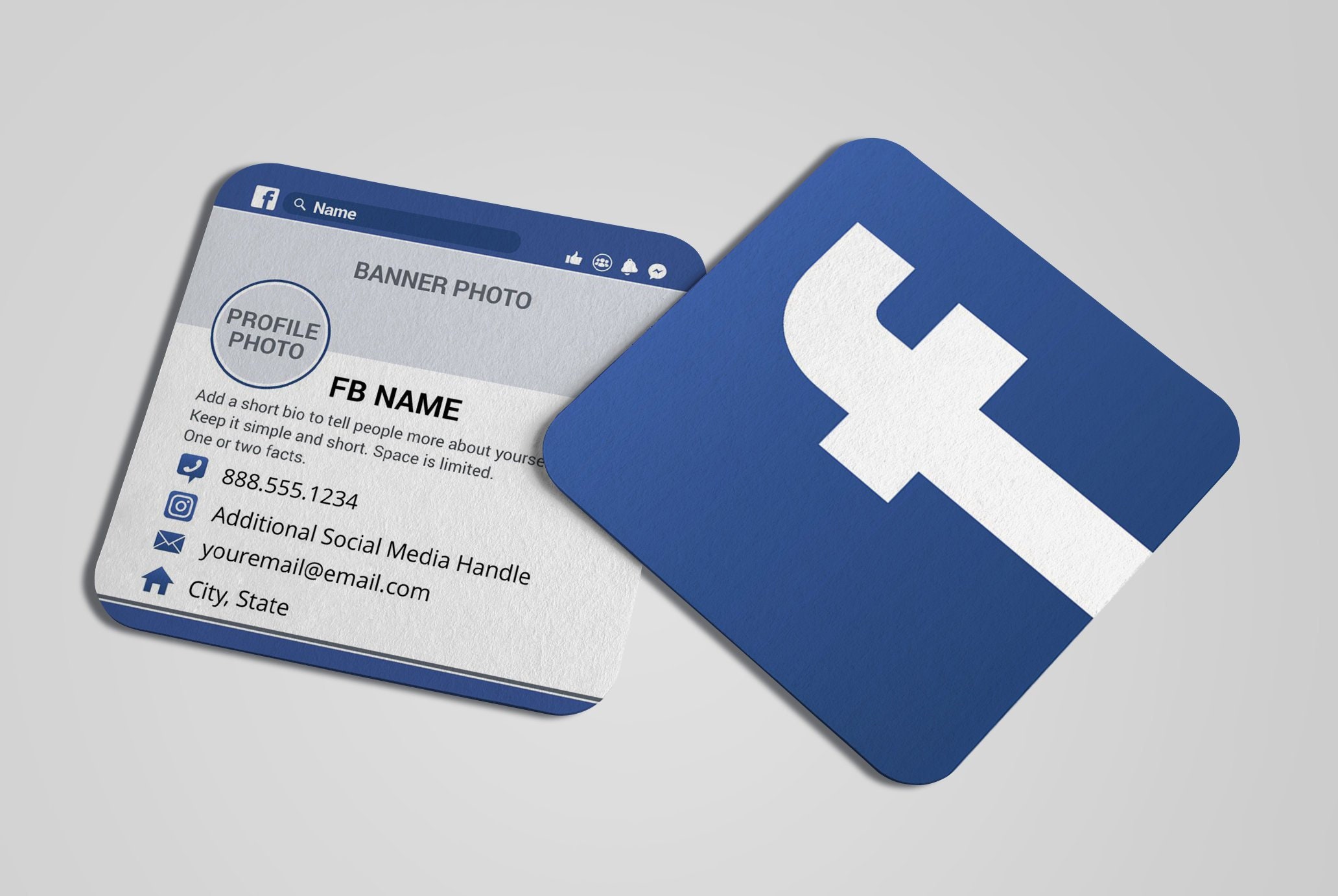 Facebook Social Media Cards Custom Business Cards Mommy | Etsy