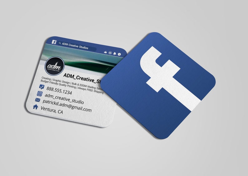 Facebook Social Media Cards Custom Business Cards Mommy | Etsy