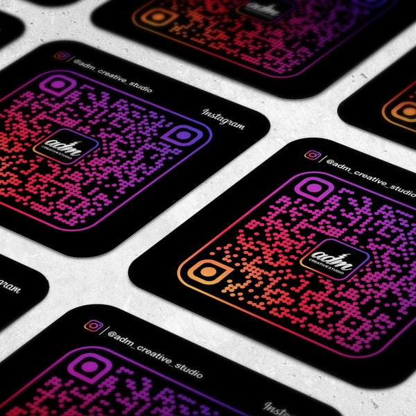 Business Card Qr Code Sticker - Etsy