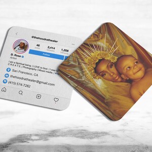 Instagram Social Media Business Cards Mini Square Business - Etsy