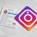 Instagram Social Media Business Cards Mini Square Business Cards ...
