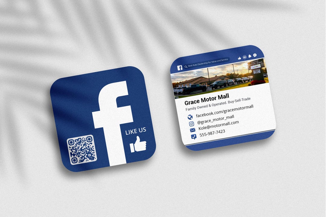 Facebook Social Media Cards Custom Business Cards Mommy Calling Cards ...