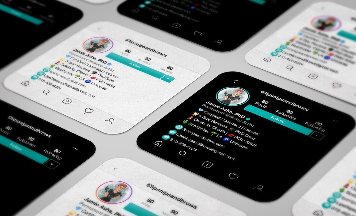 Emojis Business Card Add on Social Media Marketing - Etsy