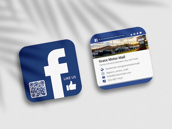Example Business Cards With Facebook Logo Luxury Business Card