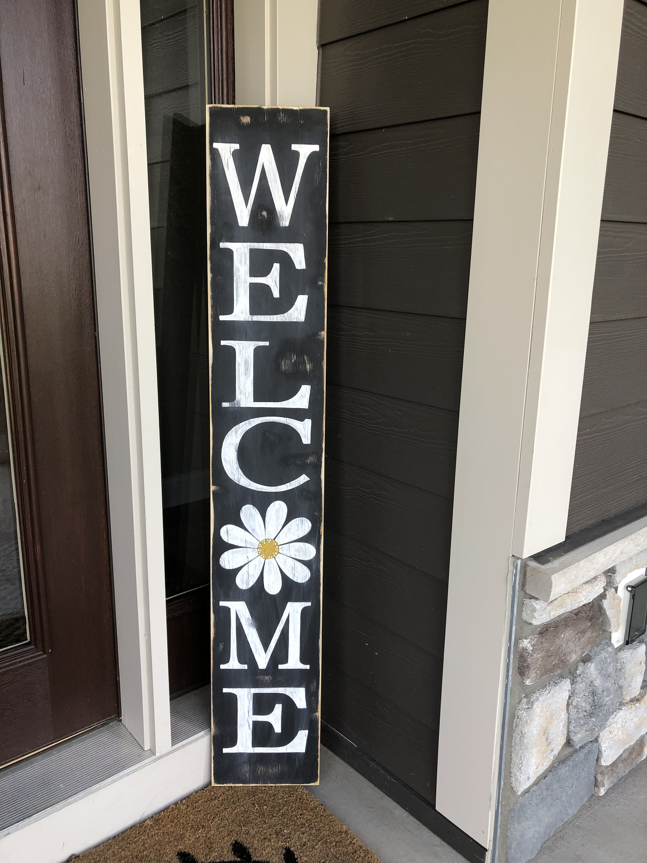 Welcome Sign. Vertical Welcome Porch Sign/ Front Door Welcome - Etsy