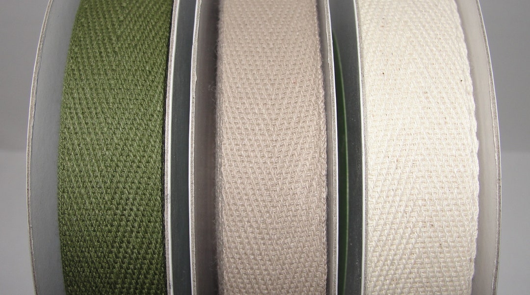 Cotton Twill Ribbon 3/4" - by the Yard - Three Colors - Etsy