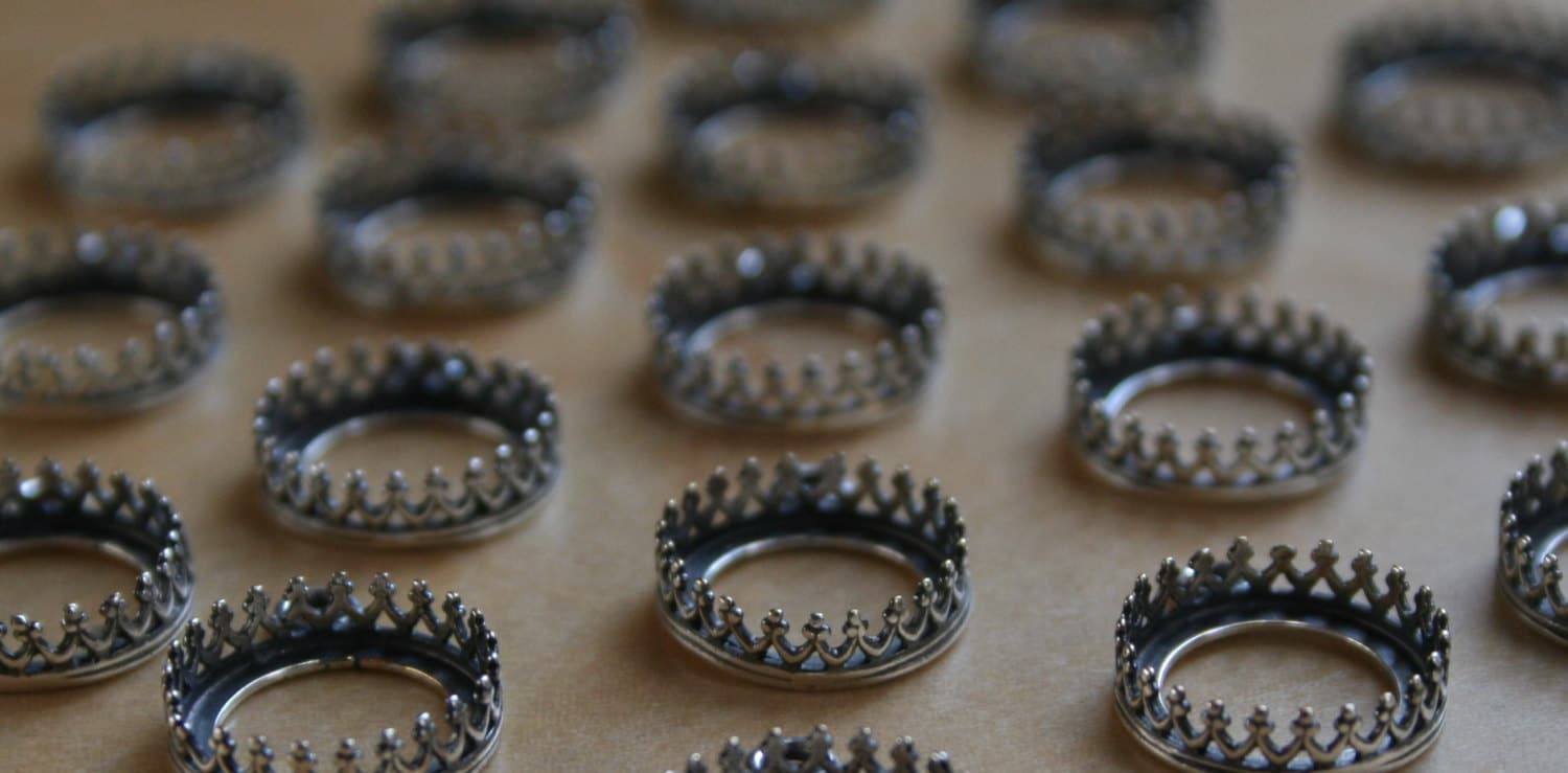 JBB Fancy Bezel Pendant Antique Silver 12mm - Etsy
