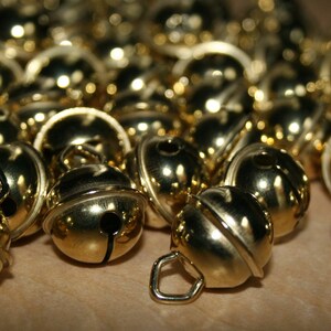 Gold Bells With Handle 19 Mm - Etsy