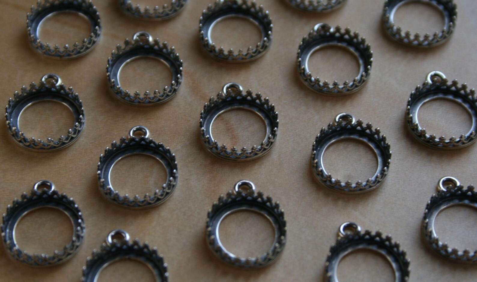 JBB Fancy Bezel Pendant Antique Silver 12mm - Etsy