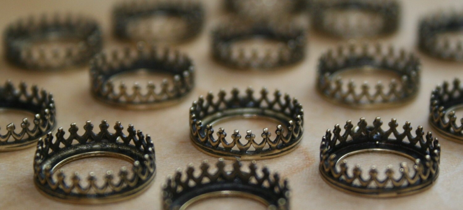 JBB Fancy Bezel Pendant Antique Brass 12mm - Etsy