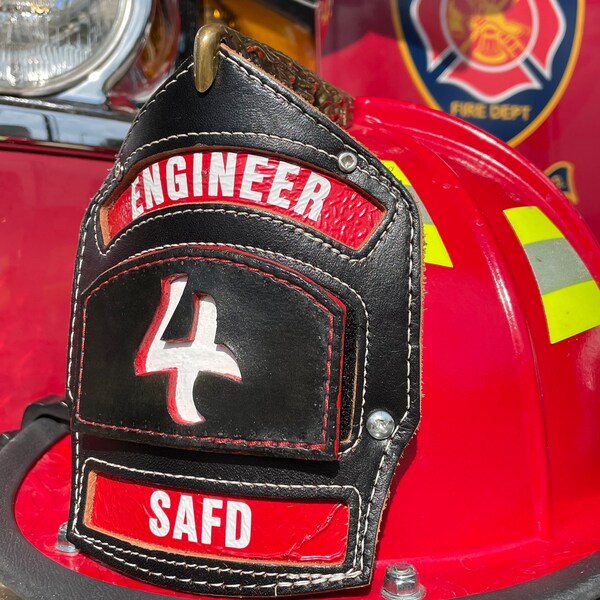 Leather Helmet Numbers Fire - Etsy