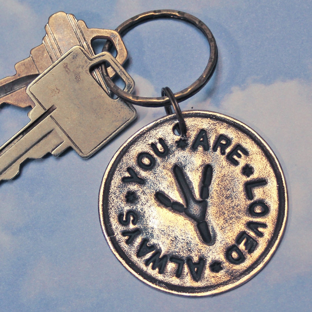 Solid Bronze Key Ring With Stylized Bird Footprint. Includes - Etsy
