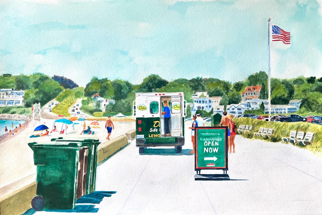 Del's Lemonade Truck Easton's Beach Print First Beach Newport RI - Etsy