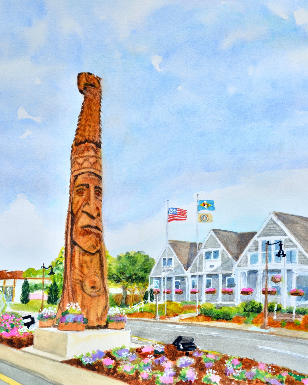 Bethany Beach Delaware Hand Signed Frameable Print Chief Little Owl ...