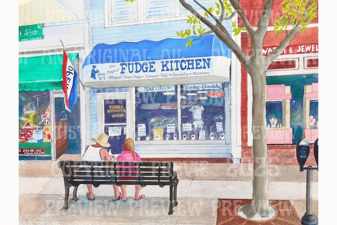 Stone Harbor Fudge Kitchen Print: Signed New Jersey Art - Etsy