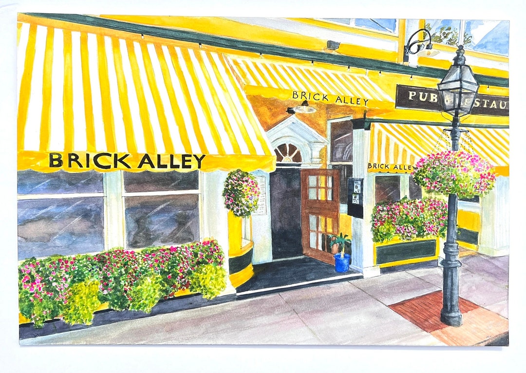 Brick Alley Pub on Thames Street in Newport Rhode Island Hand Signed ...
