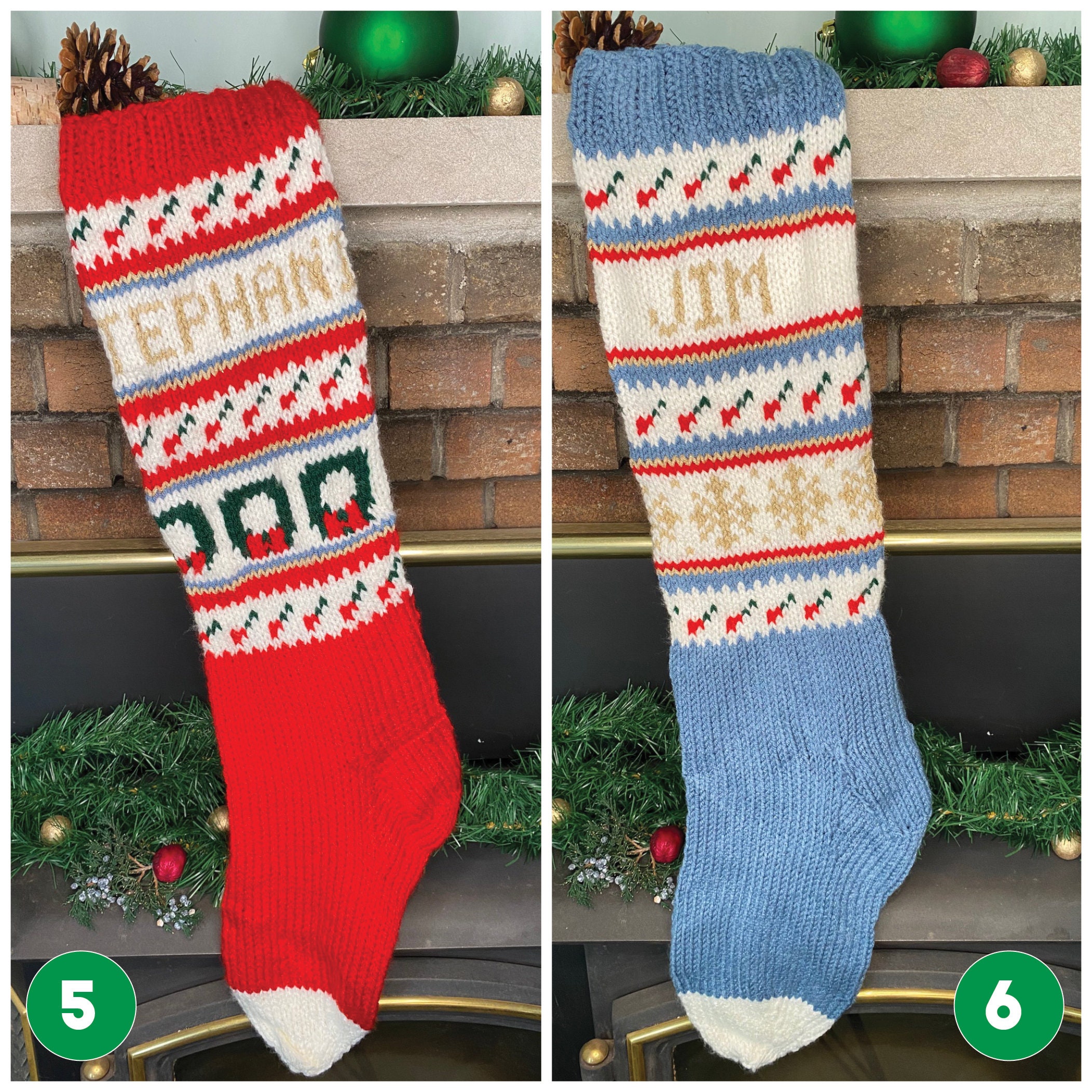 Handmade Christmas Stocking Personalized Knit Stocking | Etsy