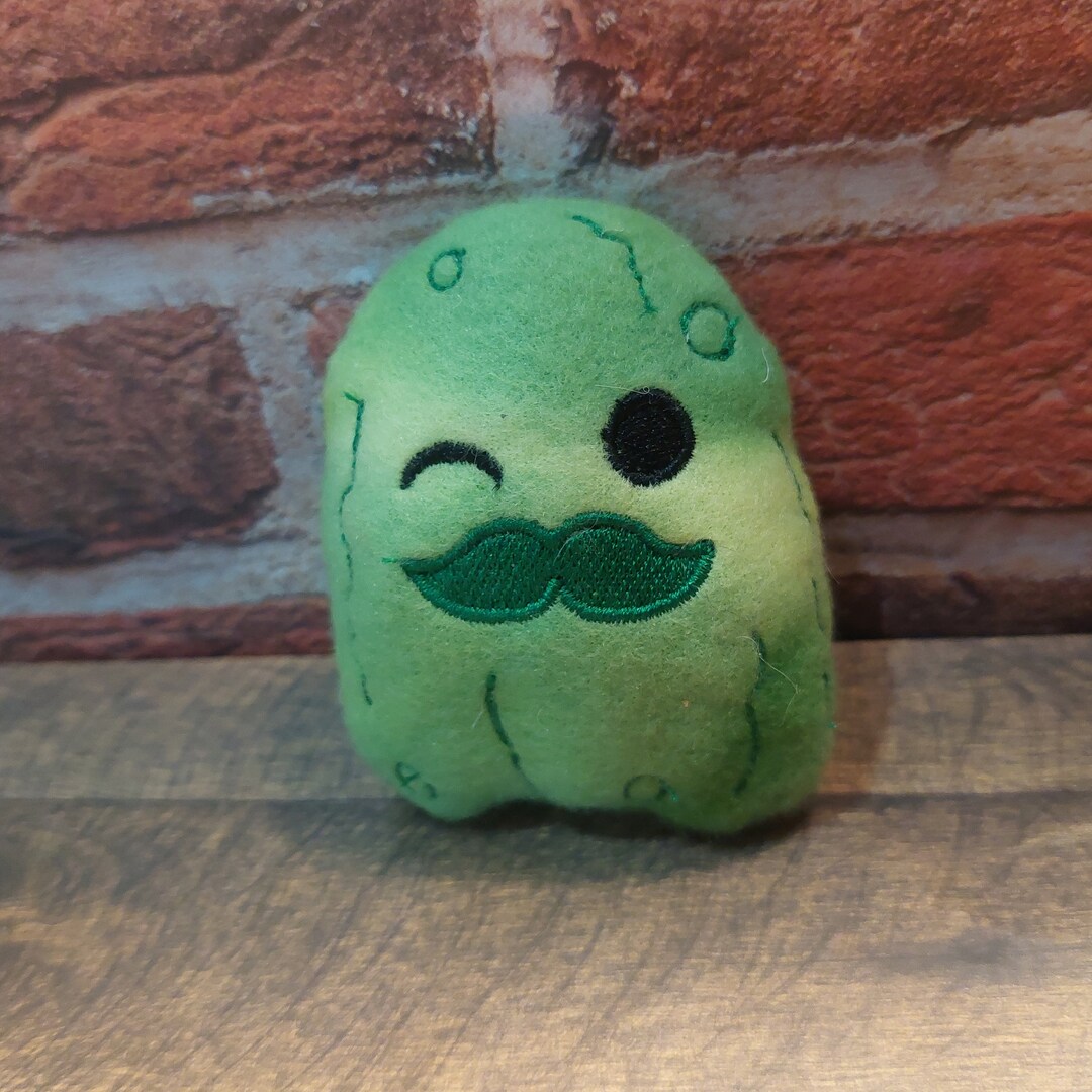 Cat Toy, Mr. Pickle, Mean Green Mustache Catnip Toy Organic Catnip ...