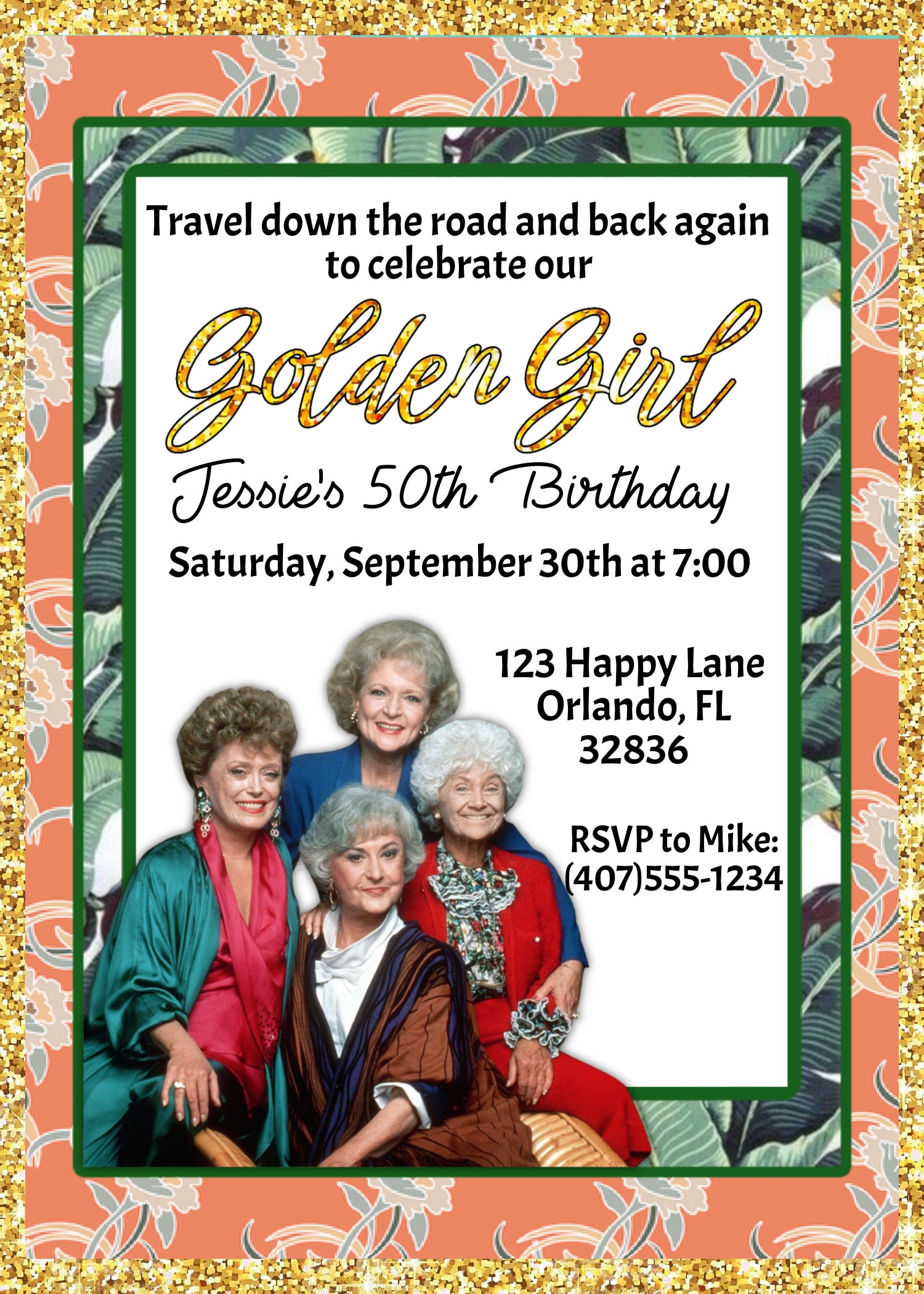 Instant Download - Golden Girls Editable Birthday Invitation Printable ...