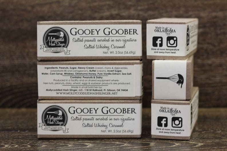 Gooey Goober Candy Bar - 2oz - Etsy