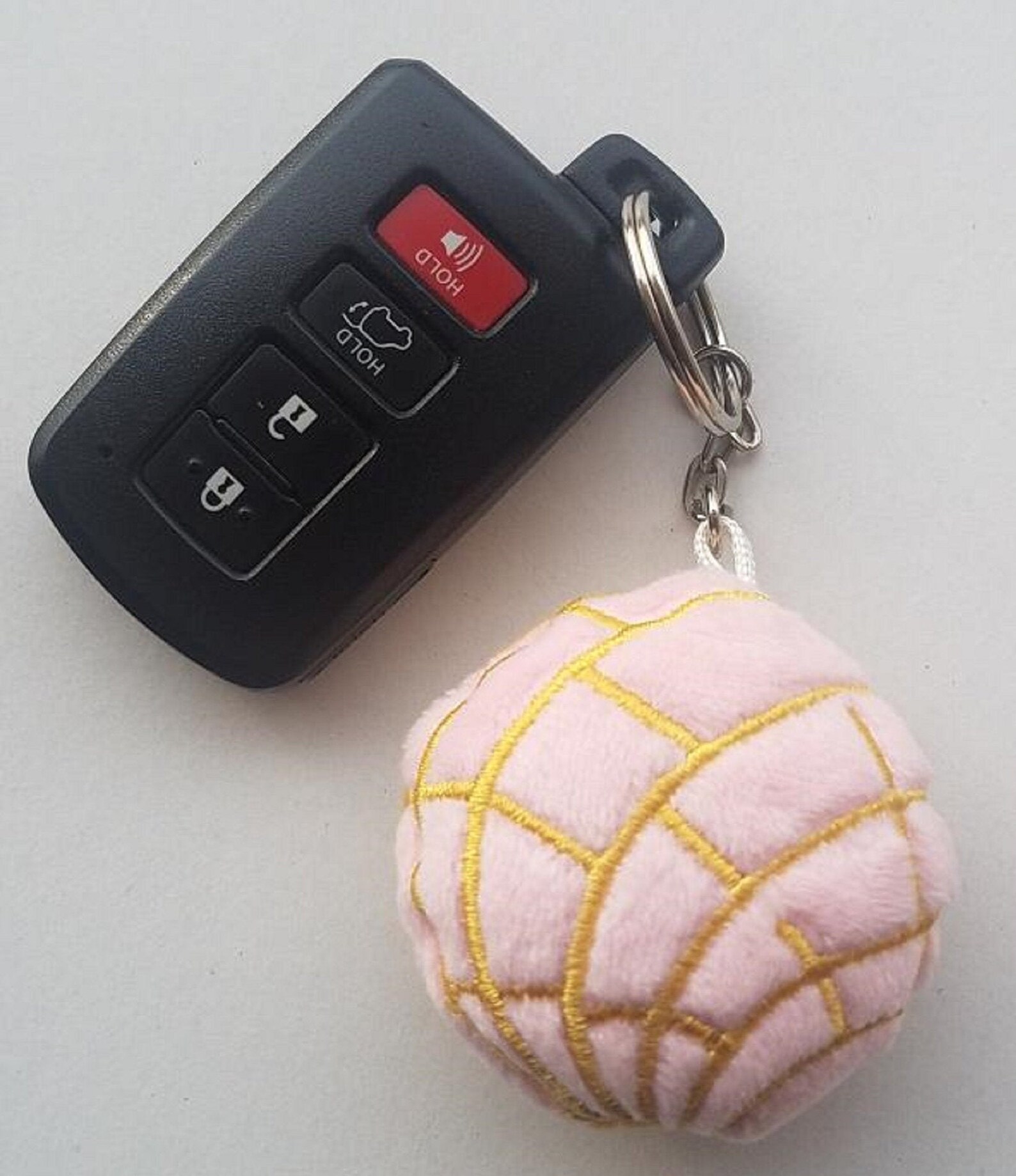 Concha Bread Keychain Pink Plush Cute Pan Dulce Llaveros - Etsy