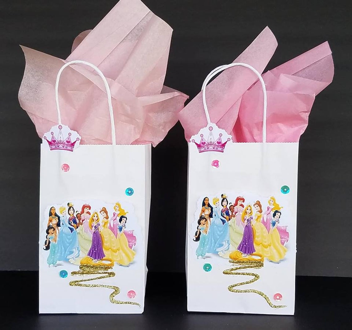 Princess Inspired Goody Bags Or Boxes Disney Princess Etsy