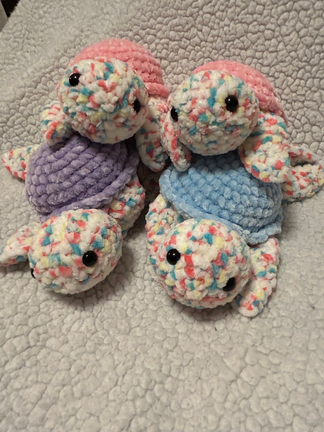 Crochet Turtle, Crochet Sea Turtle, Fred the Sea Turtle, Rainbow Sea ...