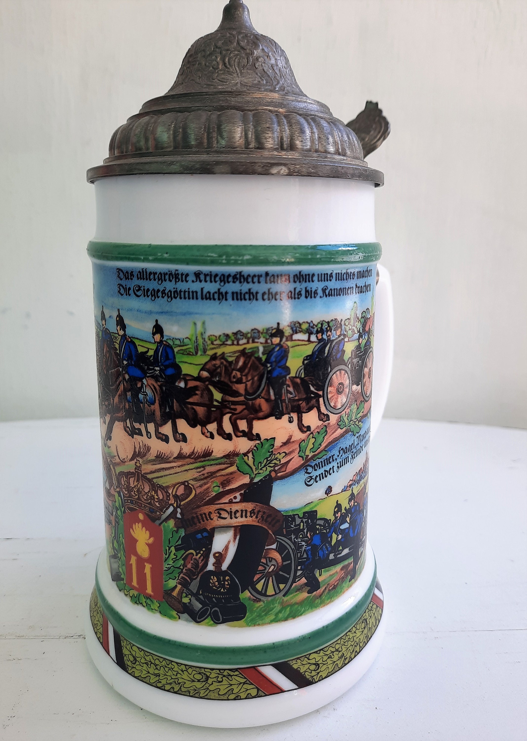 Vintage BMF Milk Glass Beer Stein - Etsy