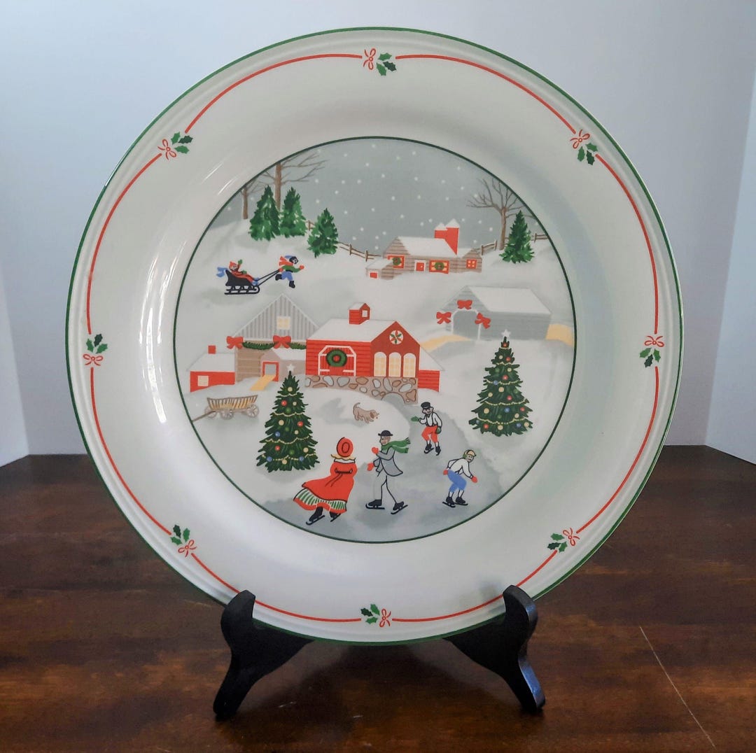 Silent Night Chop Plate by Sango - Etsy