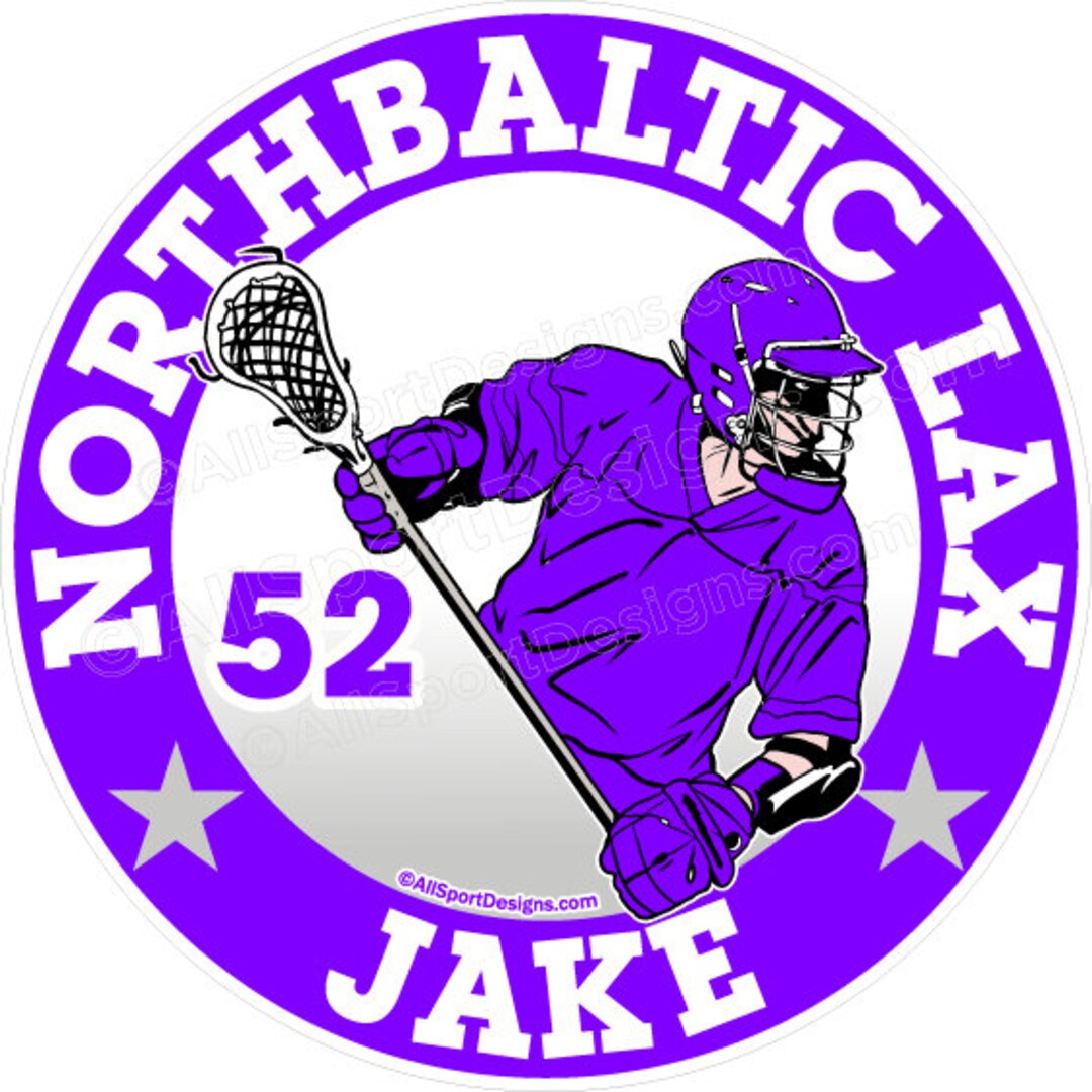 Personalized Lacrosse Car Decal / Lax Car Decal / Custom Lacrosse ...