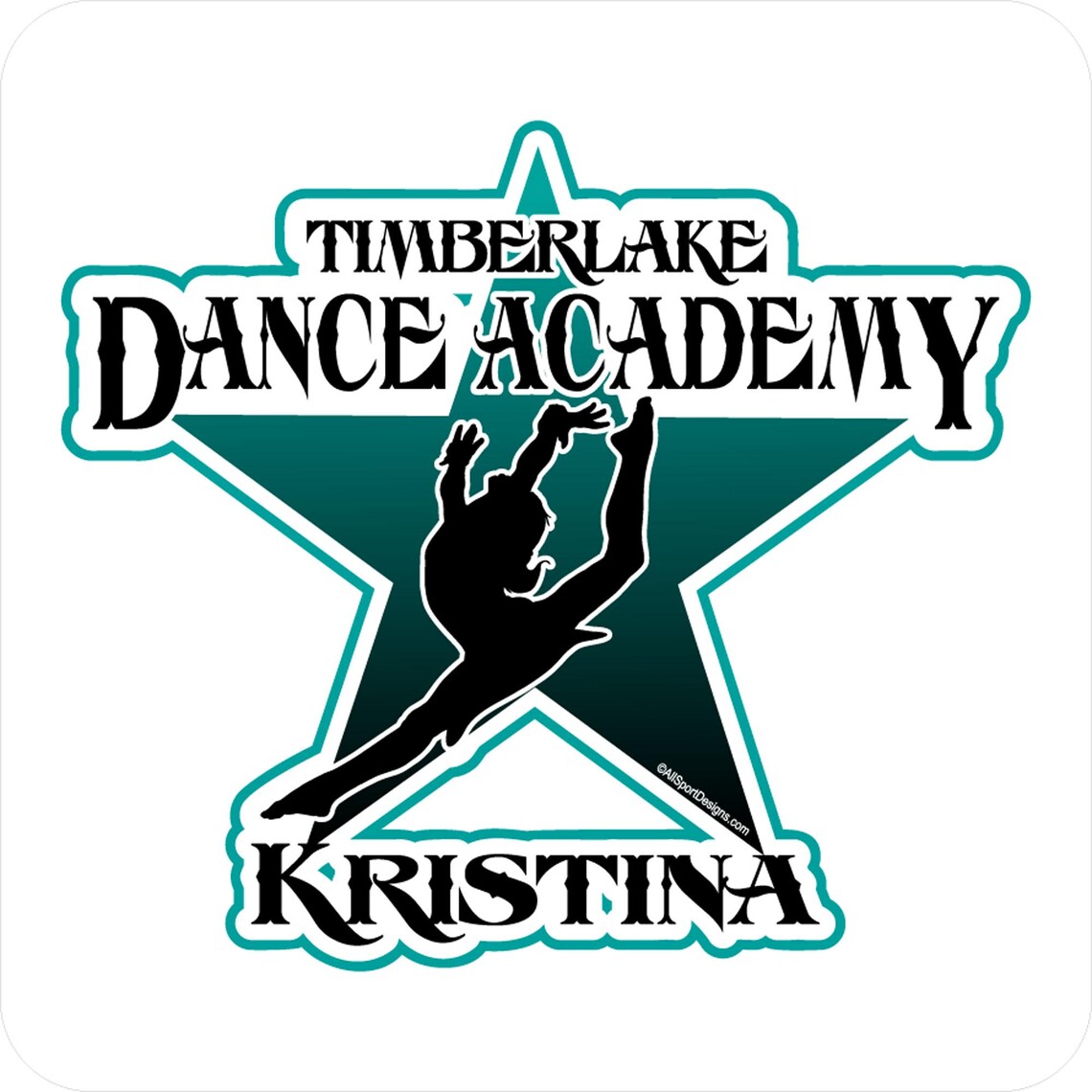 Custom Dance Team Car Decal | Personalized Dancer Name Sticker - Etsy