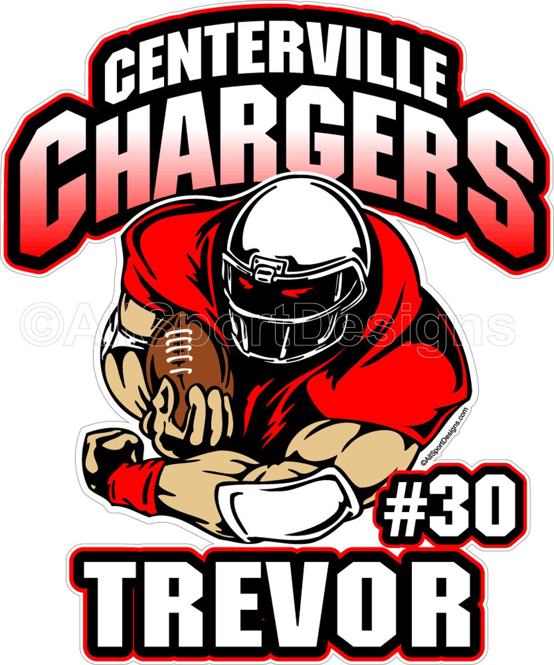 Personalized Football Car Decal: Custom Team Magnet, Yard Sign - Etsy