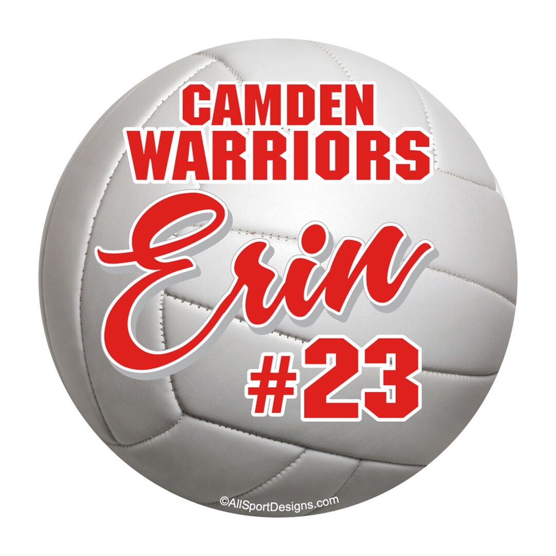 Volleyball Car Decals: Custom Team Magnets With Name & Number ...