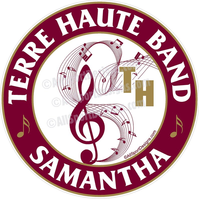 Personalized School Band Decal: Custom Music Stickers & Magnets - Etsy