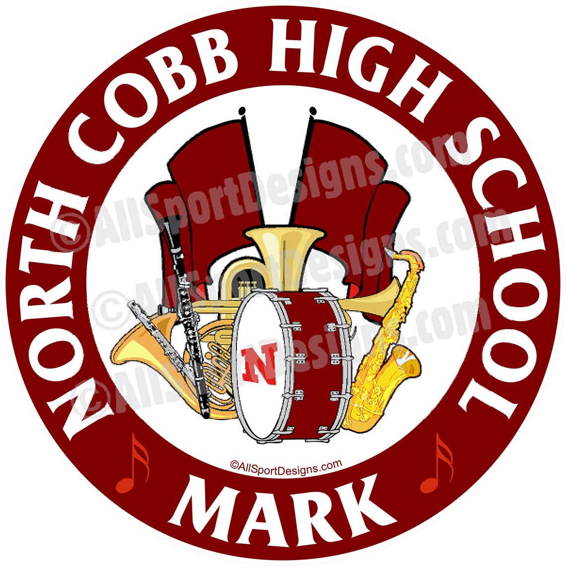 Custom Band Car Decal: School Team Stickers & Magnets - Etsy