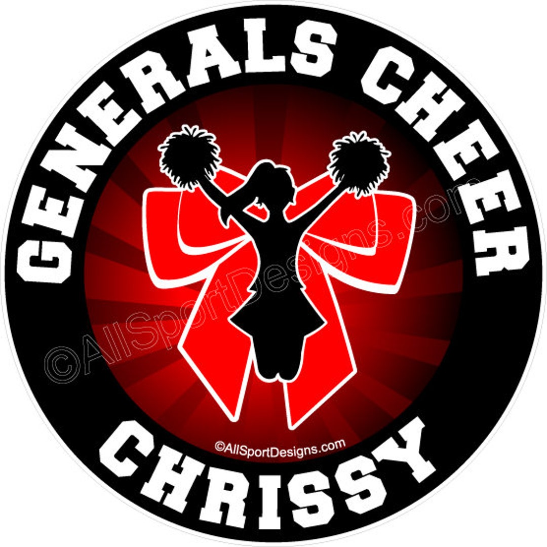 Cheerleader Car Decal / Personalized Cheer Decal / Custom Cheer Magnets ...