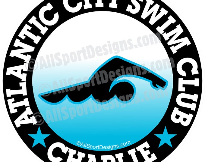 Personalized Swim Decals Swim Team Decal Swimming Car Decal Custom Swim ...