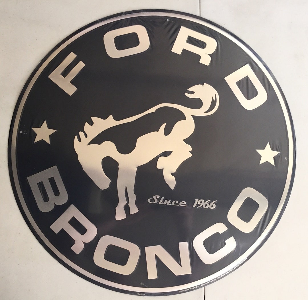 Huge 24” Ford Bronco Sign - Garage Vintage Tin Sign - Man Cave Garage ...